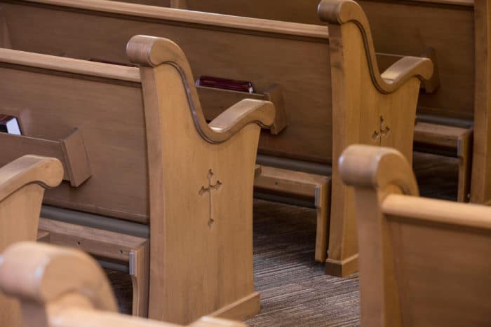 Radial Pews | St. Demetrious | Sauder Worship Seating