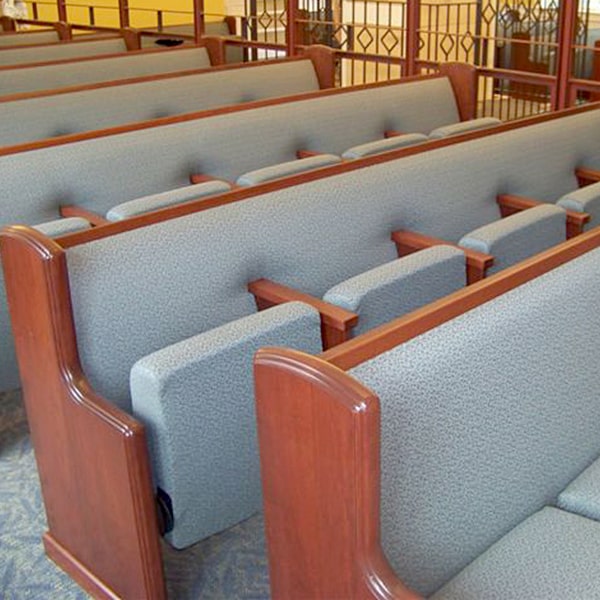 Duet Upholstered Seat & Back Pews | Sauder Worship Seating