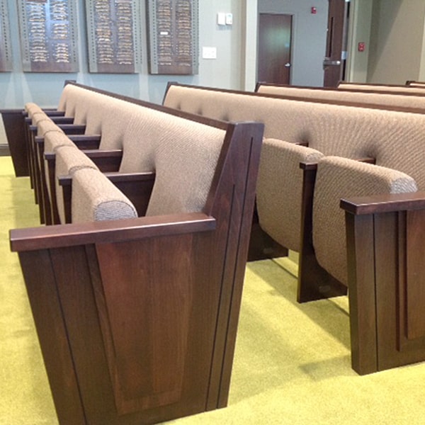 Duet Upholstered Seat & Back Pews | Sauder Worship Seating