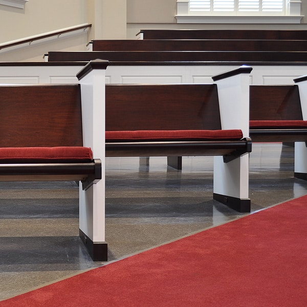 High Back Pews | Solid Wood Pews | Sauder Worship Seating