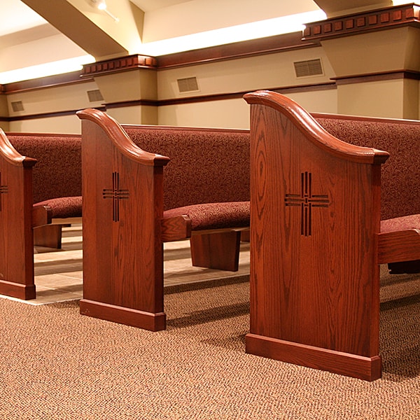 Custom Pew Ends | Handcrafted | Sauder Worship Seating